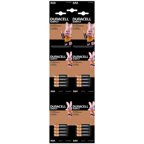 Duracell Simply Alkaline Battery AAA (MN2400) HBDC (1,5V) B4x4 ...