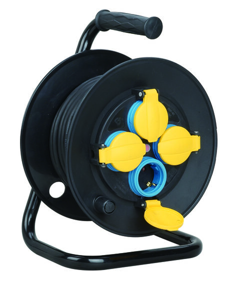 Technik Industrial Extension Reel 4-way 50m 1,5mm2 H07RN-F (IP44) 16A ...