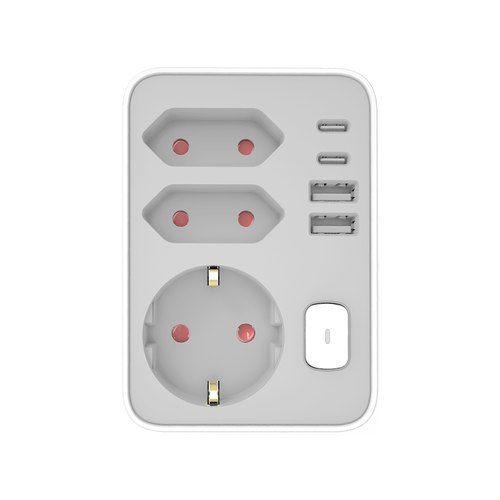 Technik Professional Extention Socket 3 Way 2 X Usb C 2 X Usb A