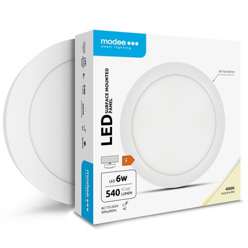 Modee LED Panel Round - Surface Moundted A2-series 6W 4000K (540 lumen ...