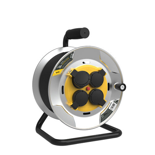 Technik Industrial Extension Reel 4-way 25m 1,5mm2 H07RN-F (IP44) 16A ...